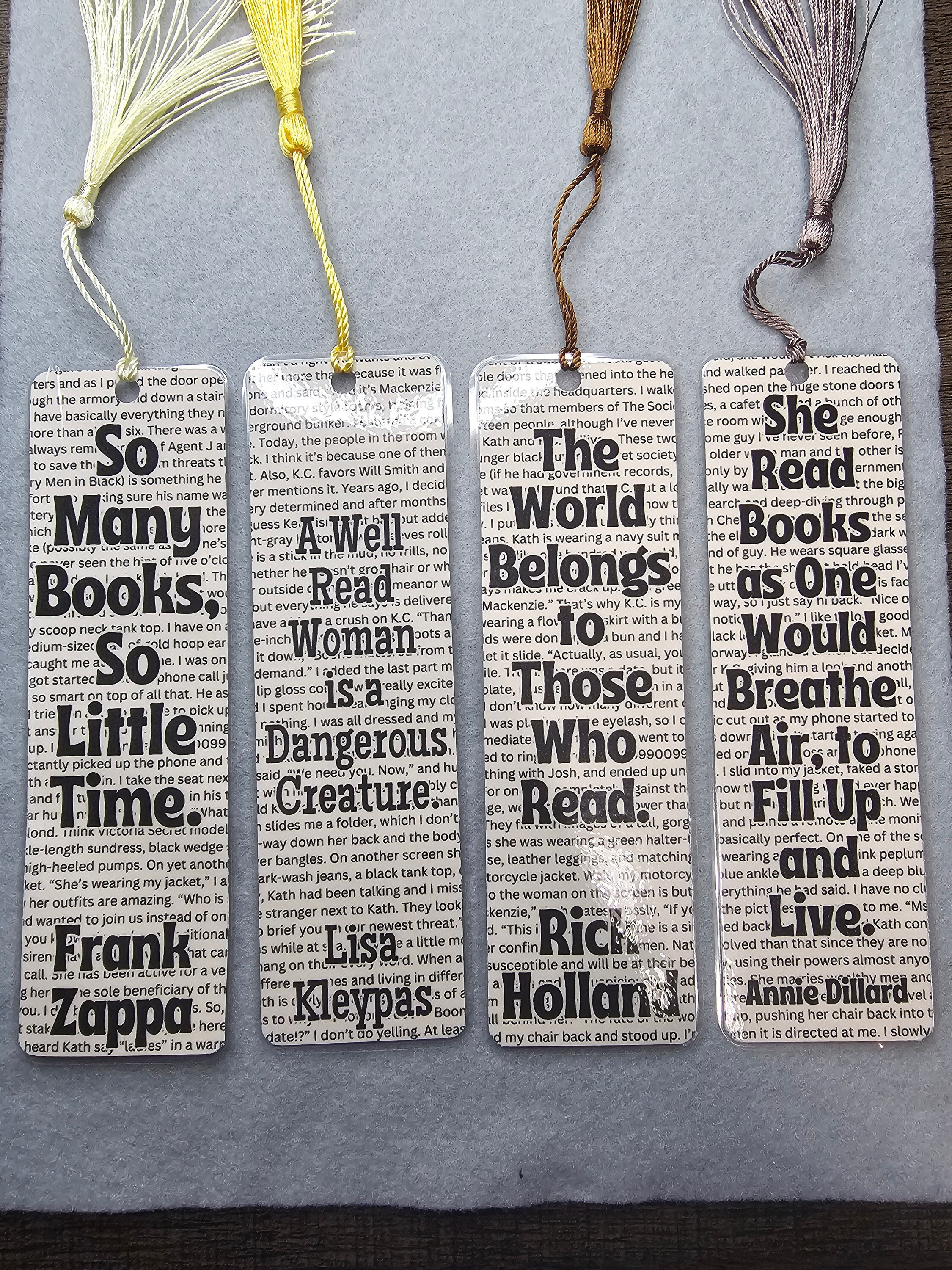 Unique Bookmark Set With Tassel Book Club Gifts Book Accessories Cute ...