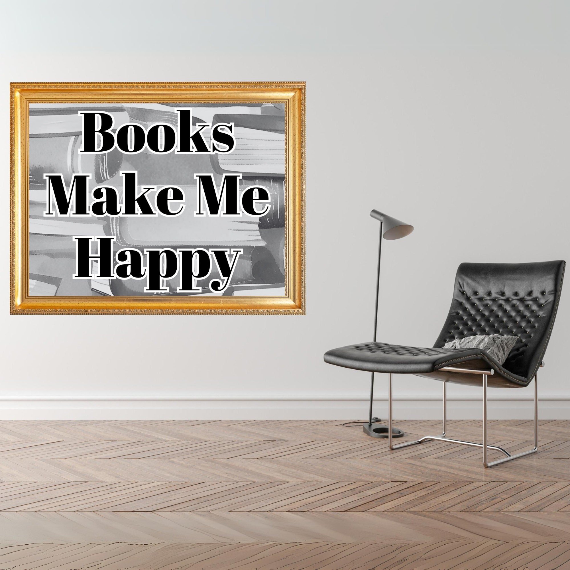 Black and White Wall Art Book Art Print Art for Bookshelf Bookcase ...