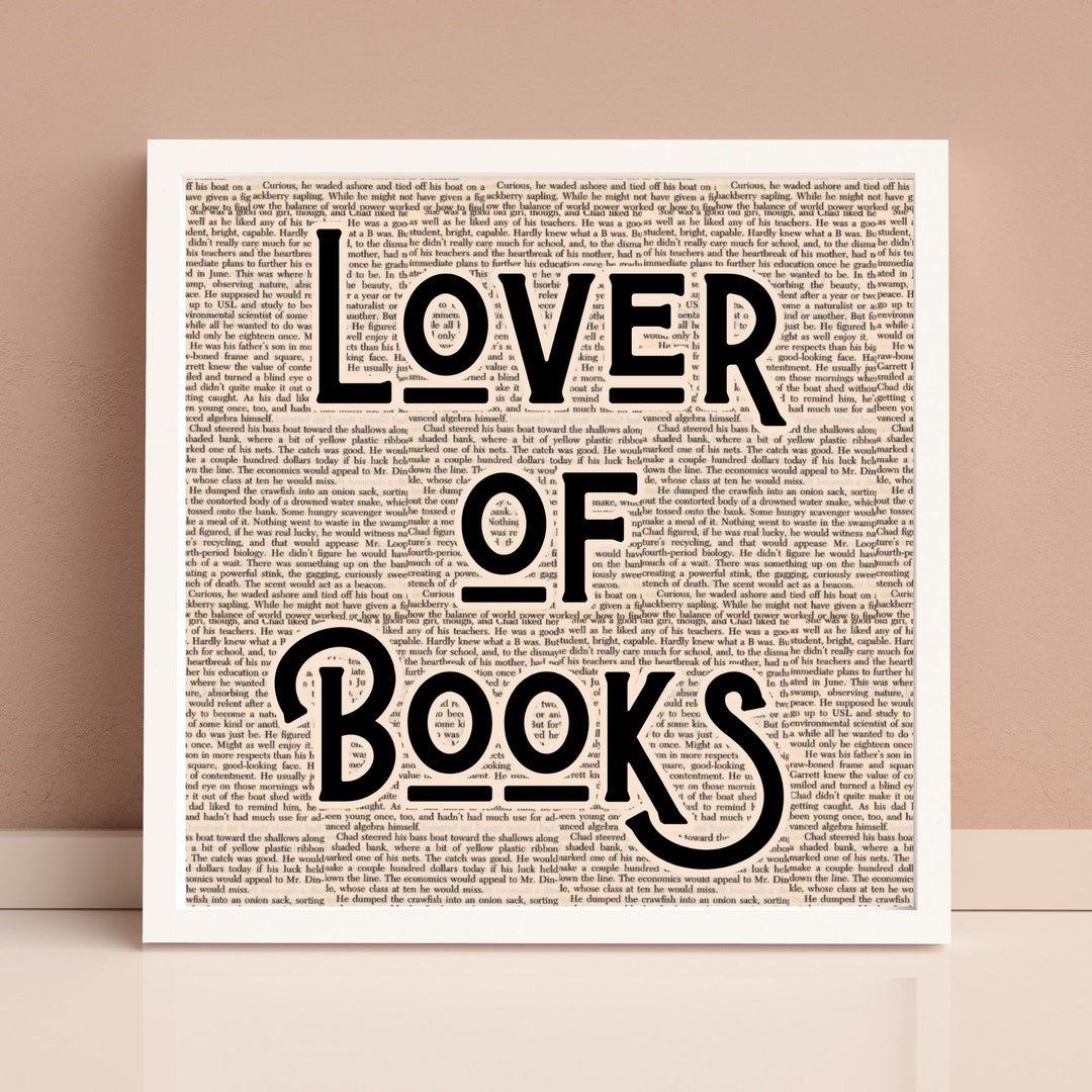 Bookish Poster Bookcase Decor Gallery Wall Decor Reading Nook Art for ...