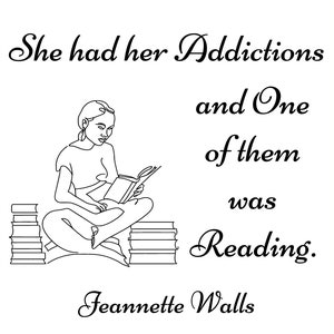 Black & White Line Art Wall Decor Book Quote Wall Art Library ...