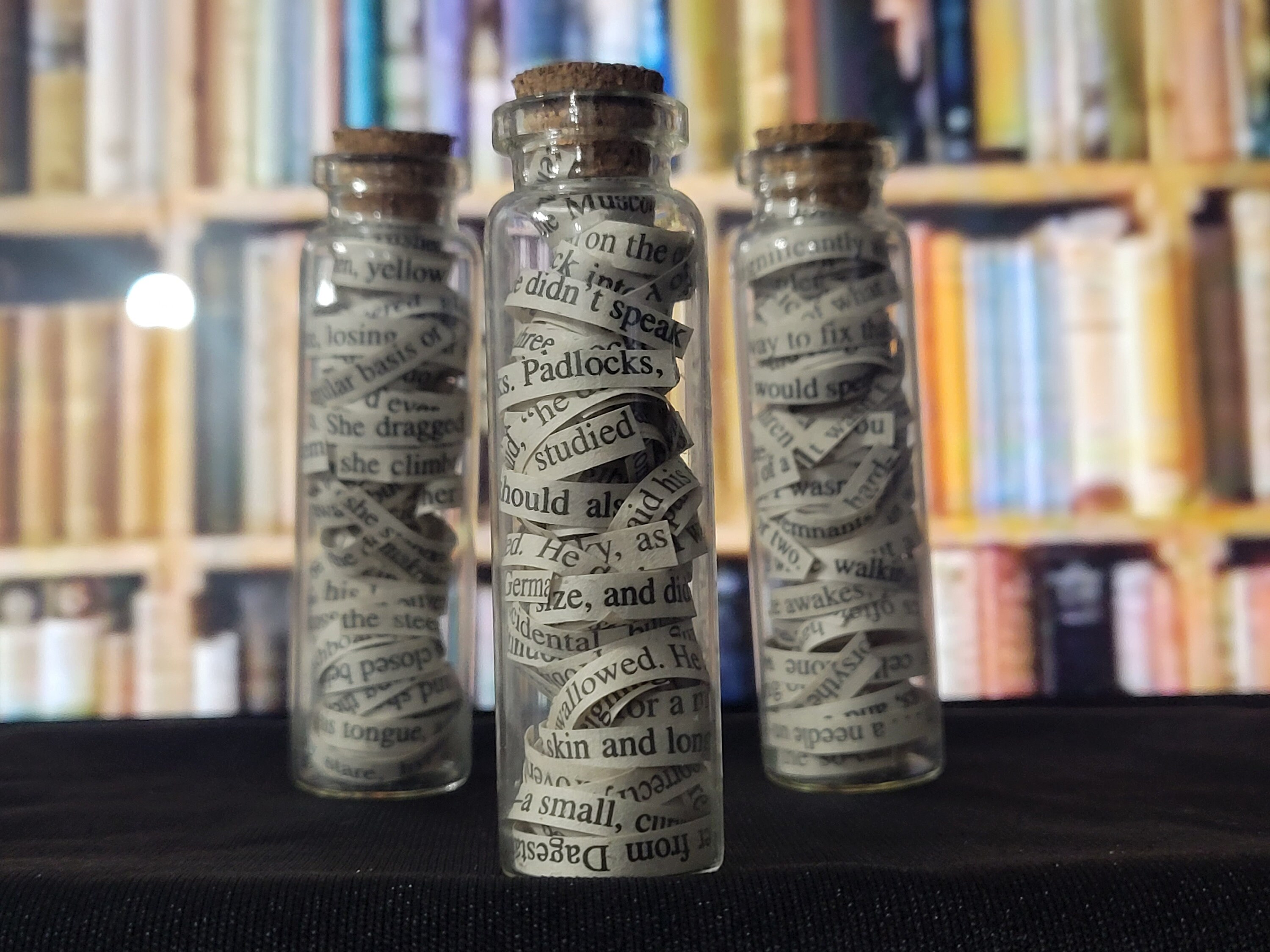 Bookpages in a Bottle Book Page Art Jar Book Lover Knick Knacks ...