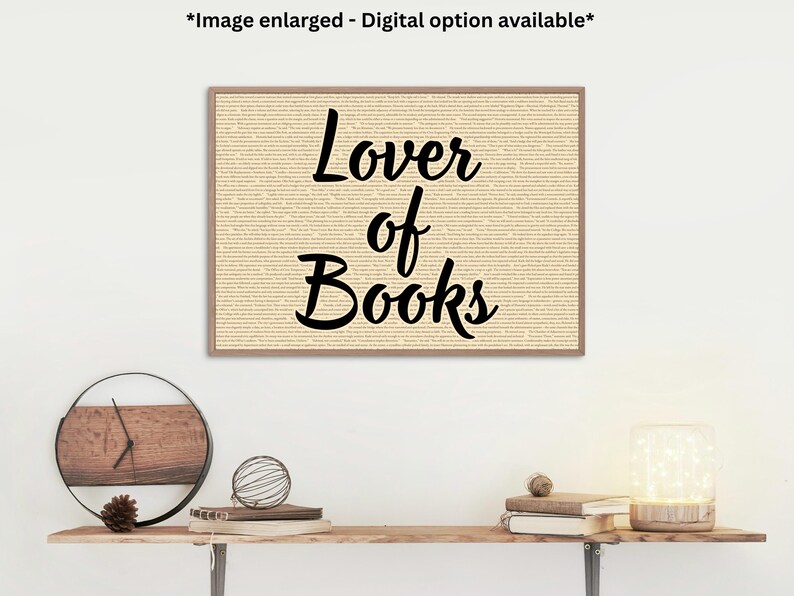 Gallery Wall Decor Bookshelf Decor Reading Nook Decor Lover of Books ...