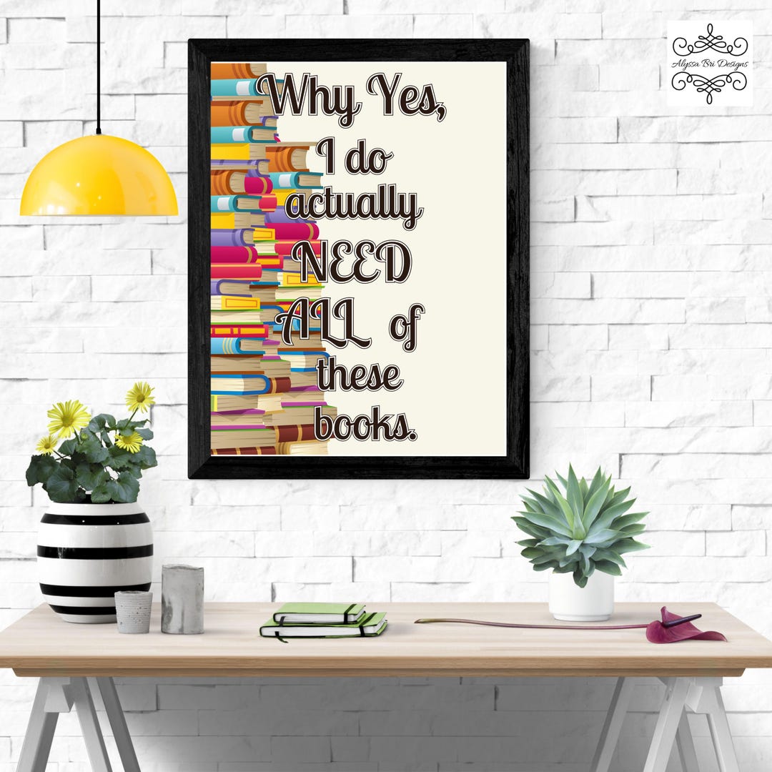 Printable Wall Art Bookshelf Decor Library Sign Aesthetic Room Decor ...