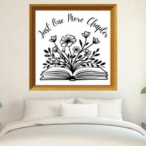 Black and White Floral Print for Bookshelf Gallery Wall Decor Book ...