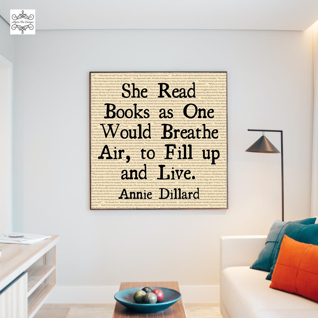 Book Quote Gallery Wall Decor Bookshelf Decor Reading Nook Decor Book ...