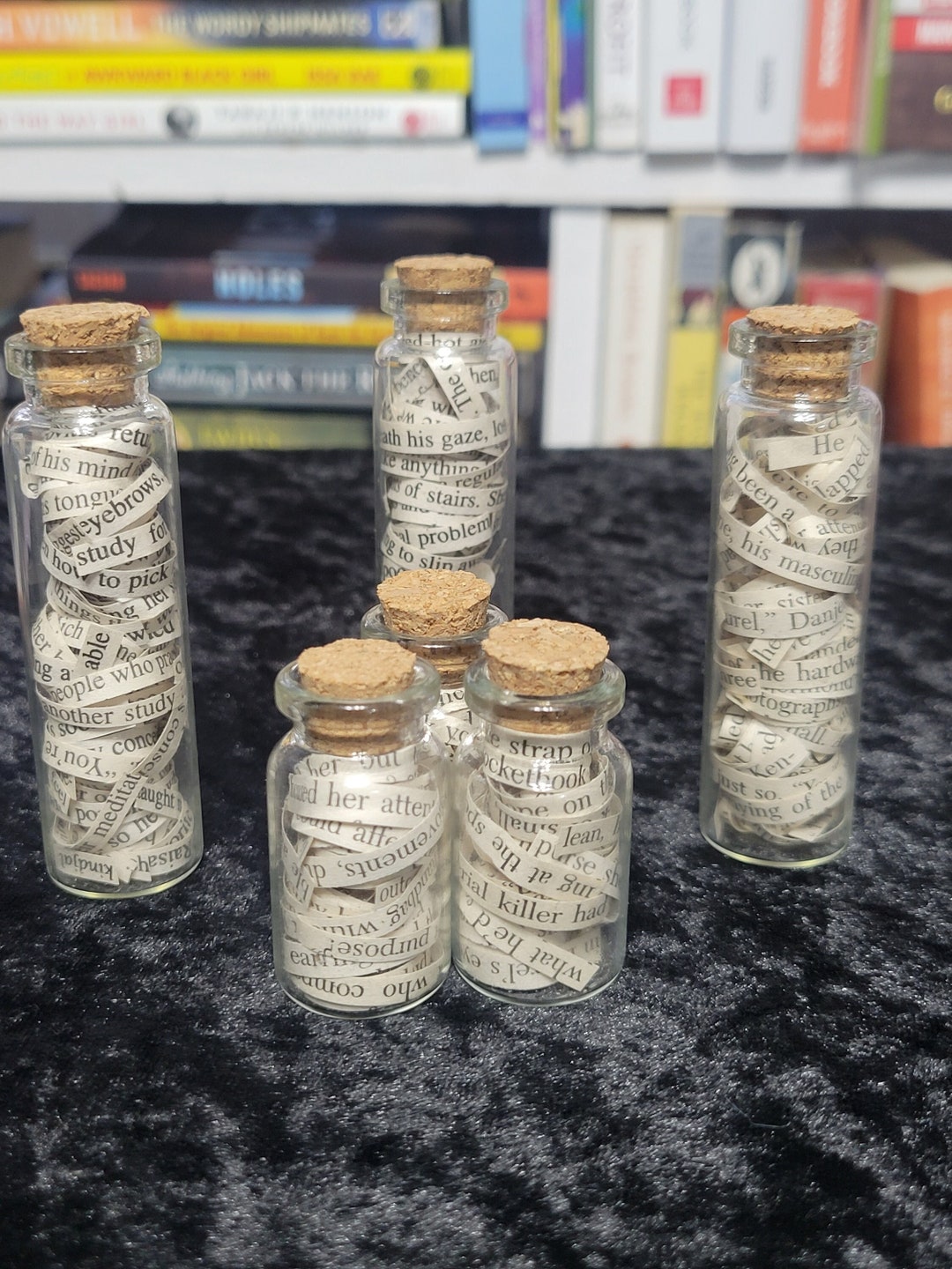 Bookpages in a Bottle Book Page Art Jar Book Lover Knick Knacks ...