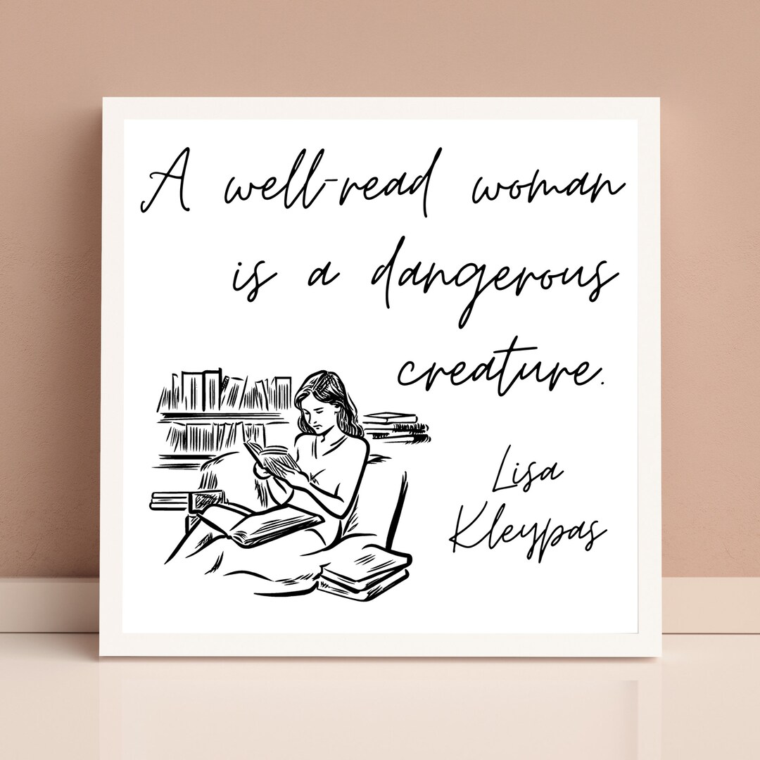 Black and White Art Book Quote Wall Art Reading Area Decor Bookshelf ...