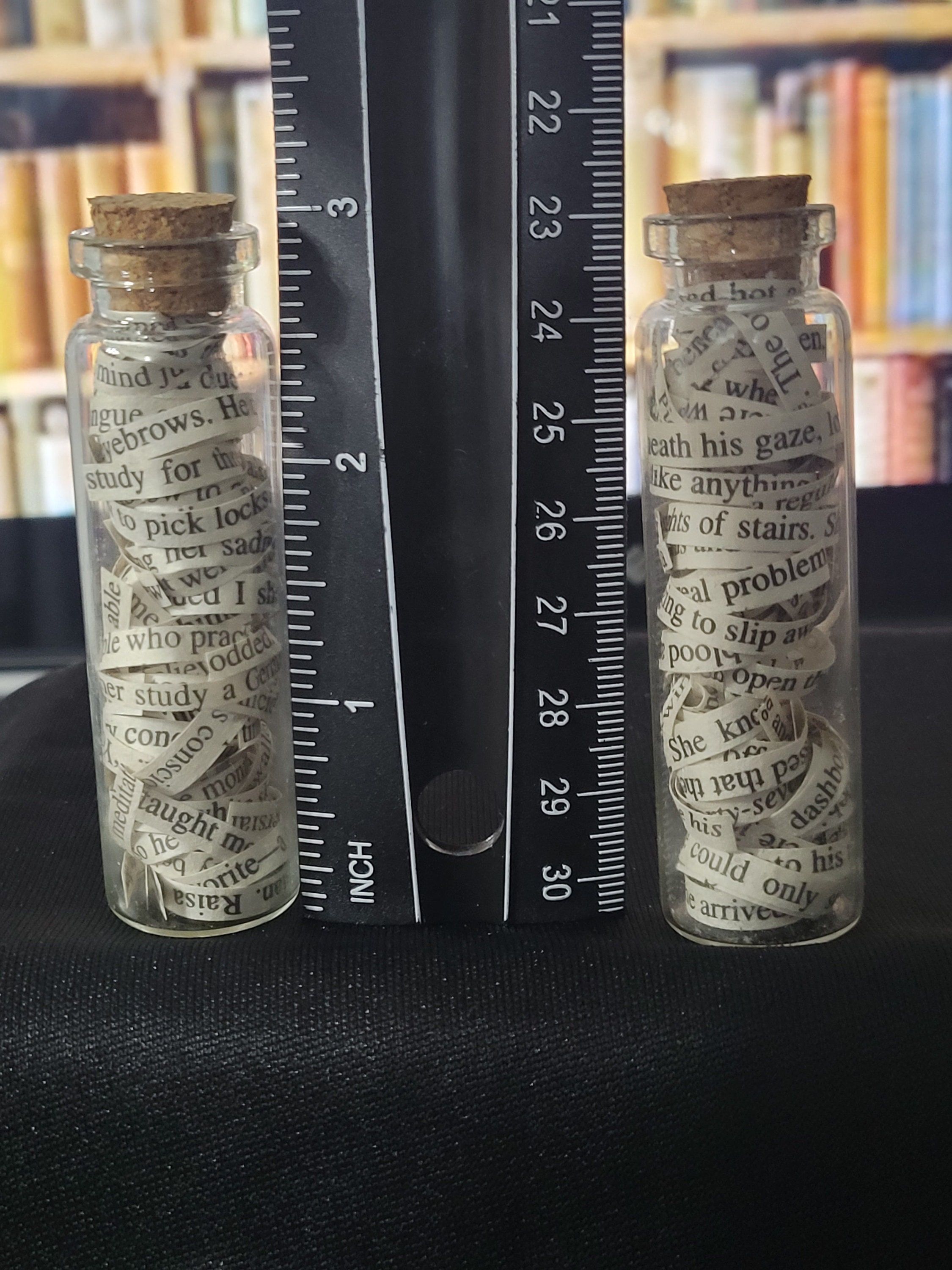 Bookpages in a Bottle Book Page Art Jar Book Lover Knick Knacks ...