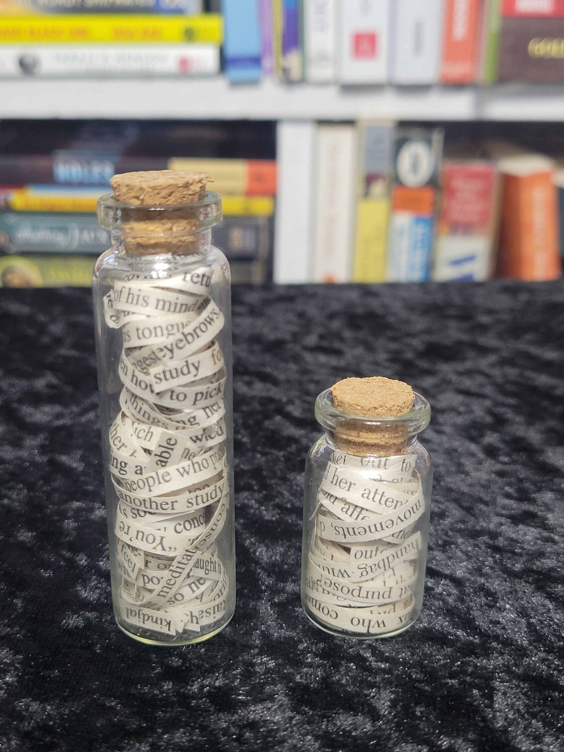 Bookpages in a Bottle Book Page Art Jar Book Lover Knick Knacks ...