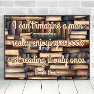 Book Lover Art Prints Book-themed Posters Book Club Artwork Bookshelf ...