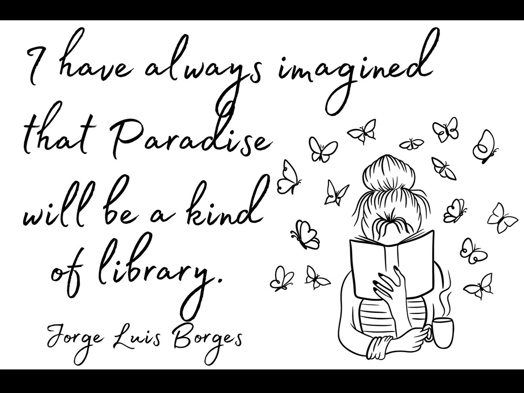 Reading Area Decor Bookish Wall Art Black and White Art Aesthetic Room ...