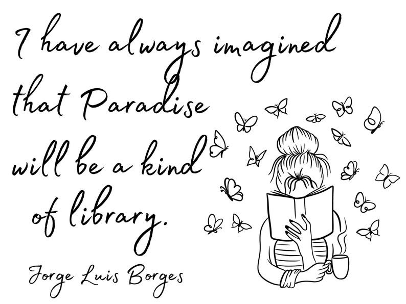 Black & White Art for Bookshelf Book Quote Wall Art Bookish Wall Art ...