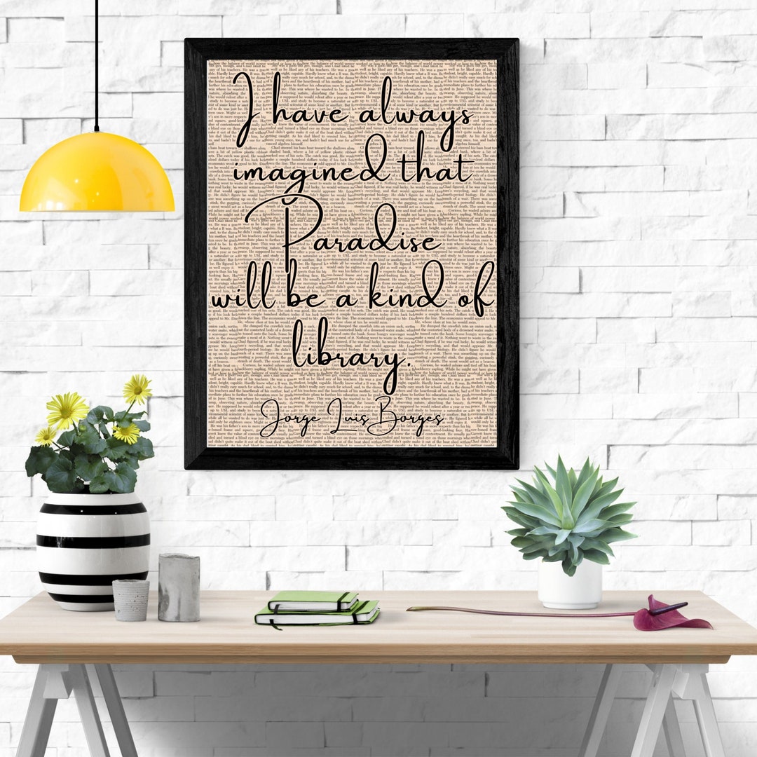 Reading Quote Art for Bookshelf Book Quote Wall Art Bookish Wall Art ...