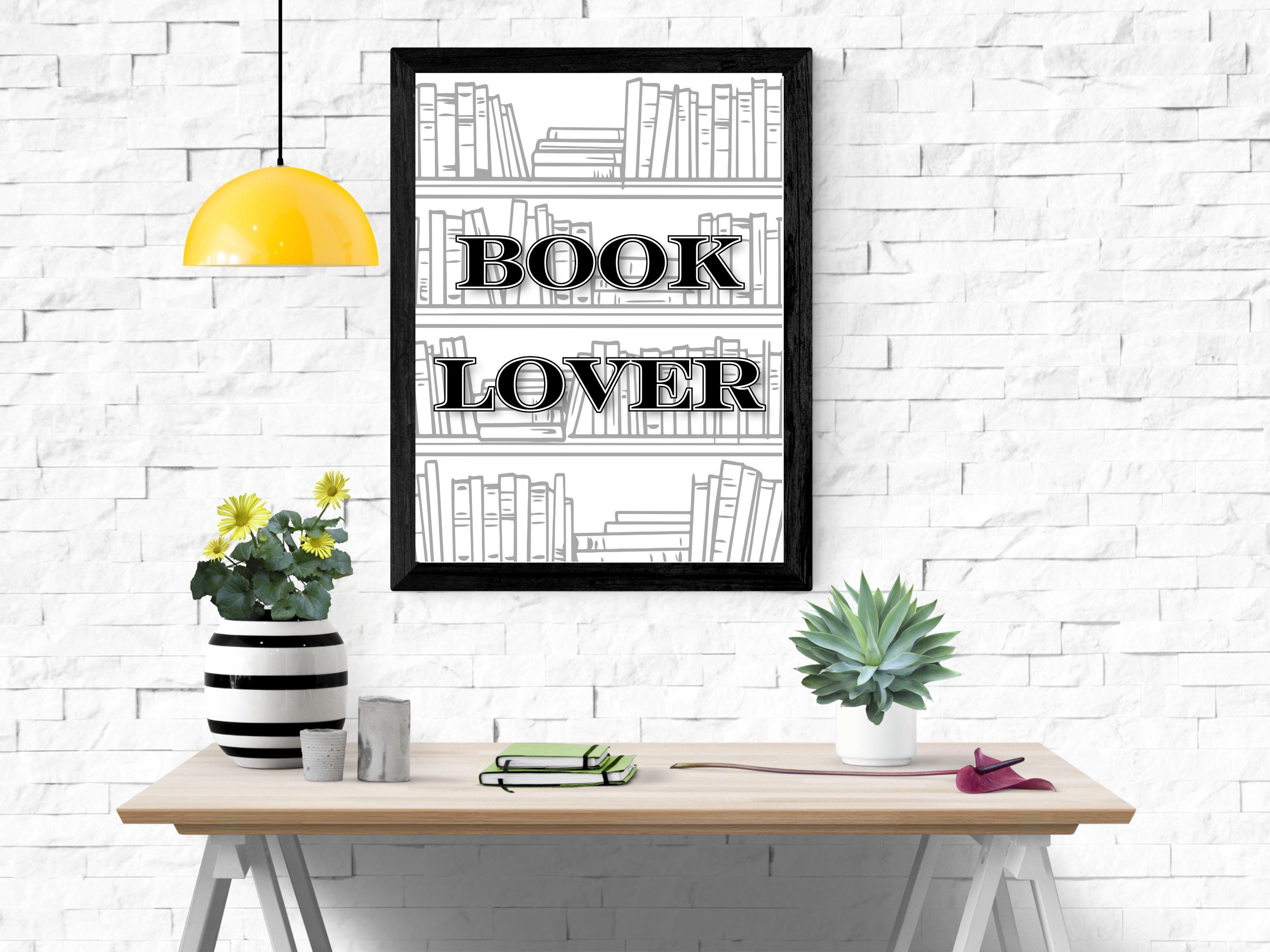 Black and White Art Gallery Wall Decor Reading Nook Art for Bookshelf ...