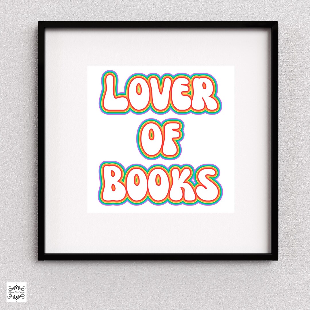 Retro Book Poster Book Lover Print Reading Nook Art for Bookshelf ...