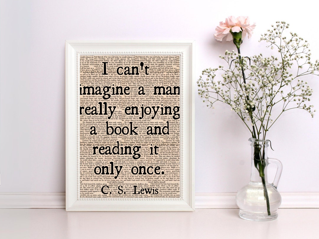 Art for Bookshelf Book Lover Gift Book Quote Print Bookcase Decor ...