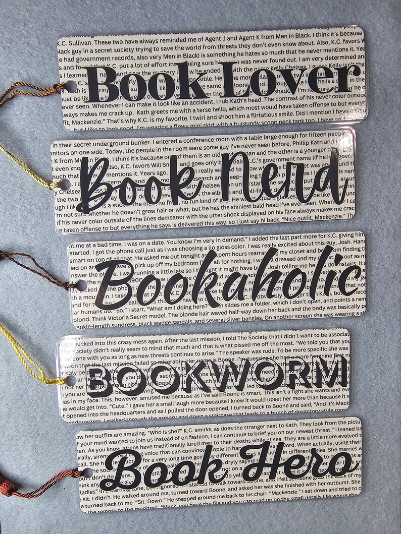 Unique Bookmark Set With Tassel Book Club Gifts Book Accessories Cute ...