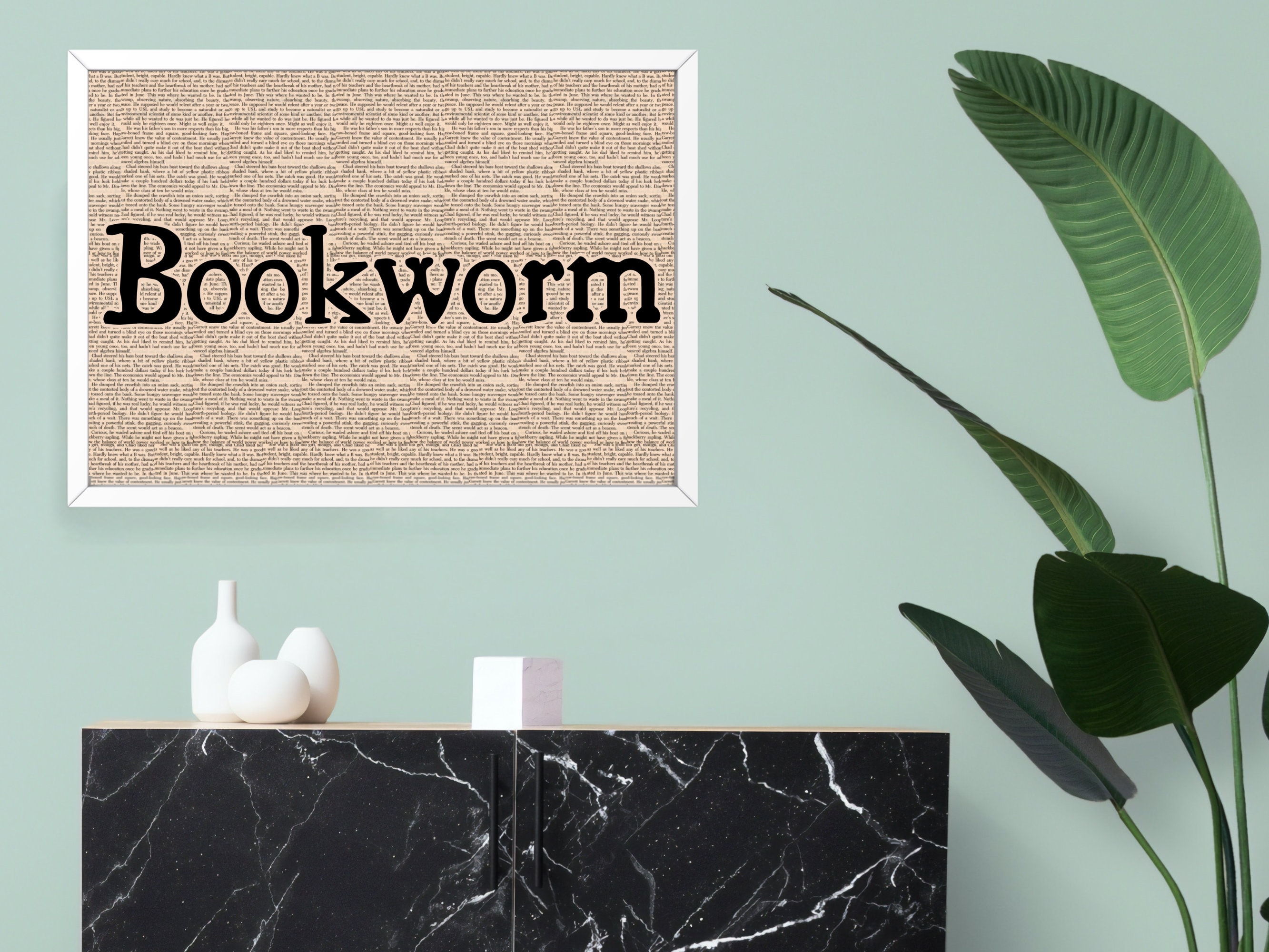 Book Themed Gift Art for Bookshelf Landscape Wall Art Digital Book ...