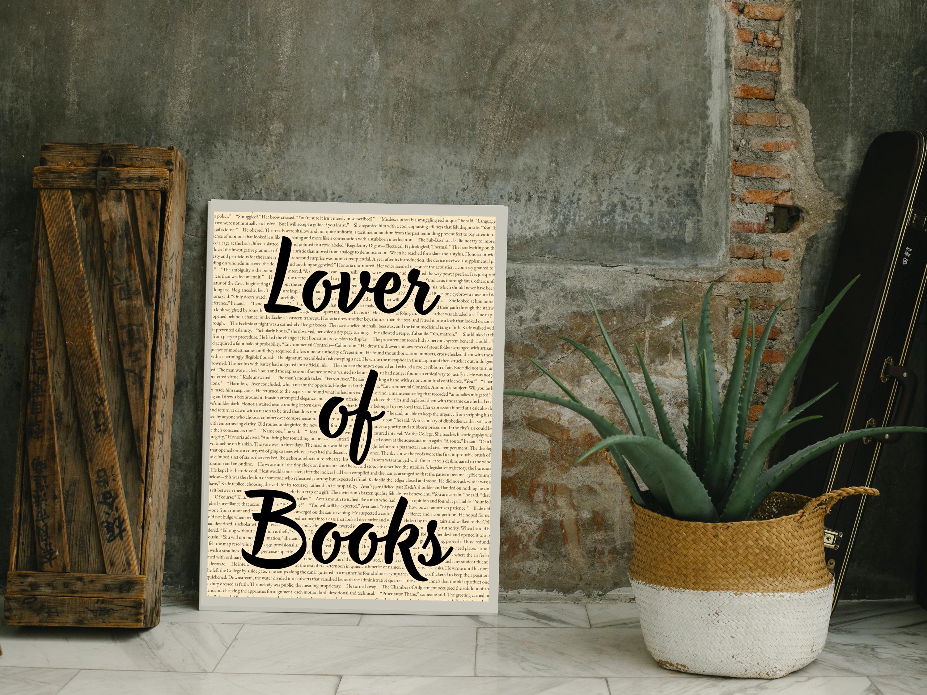 Gallery Wall Decor Bookshelf Decor Reading Nook Decor Lover of Books ...