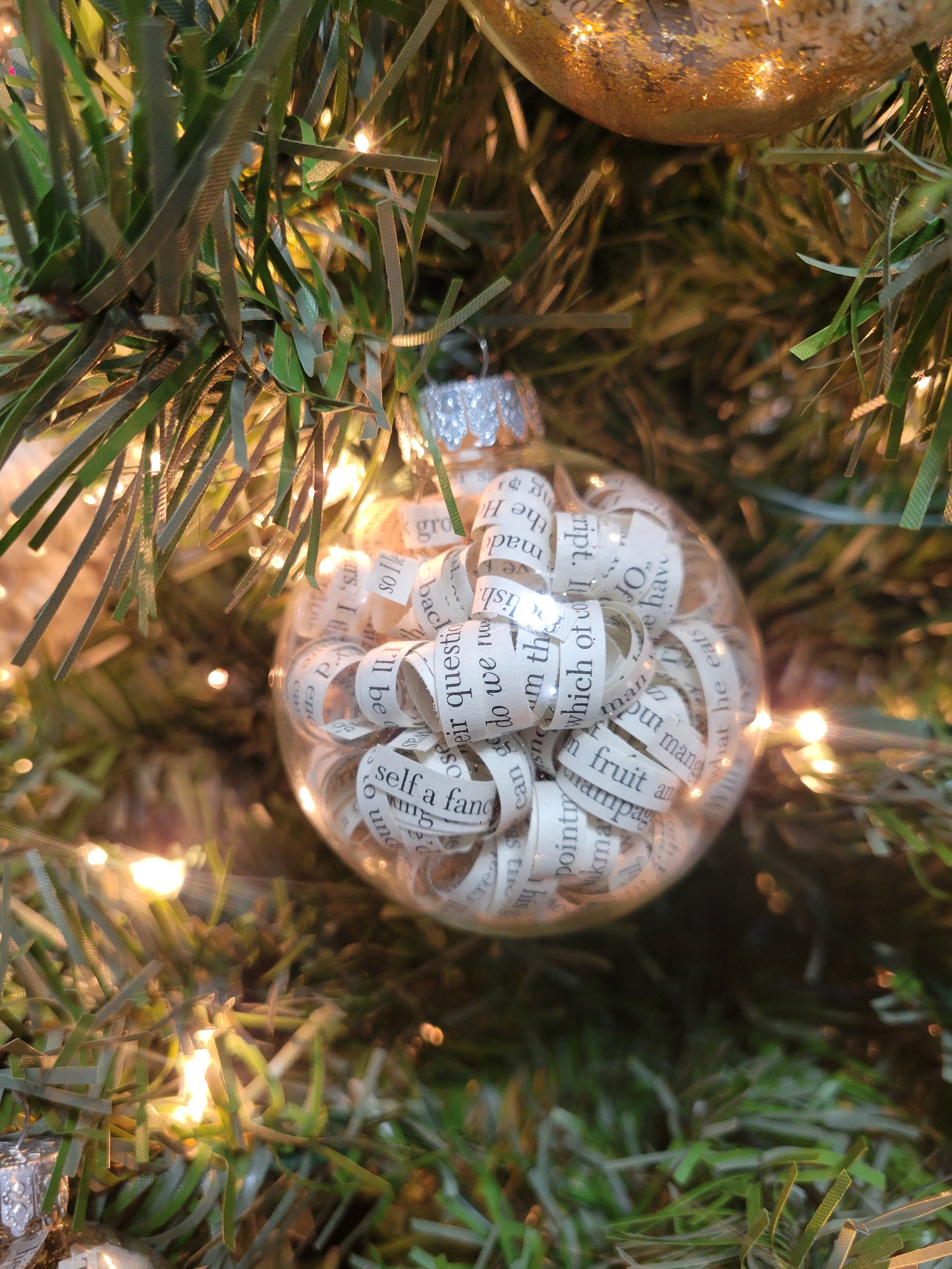 Book Nerd Decor Decorative Balls Book Lover Gift Book Page Art Literary ...