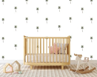 Palm Tree Beige Large Wall Decals Beige Colour Palm Tree Wall Decals - Etsy