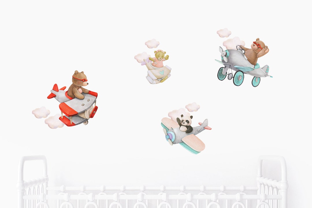 Cute Teddy Bears Flying on Plane - Etsy