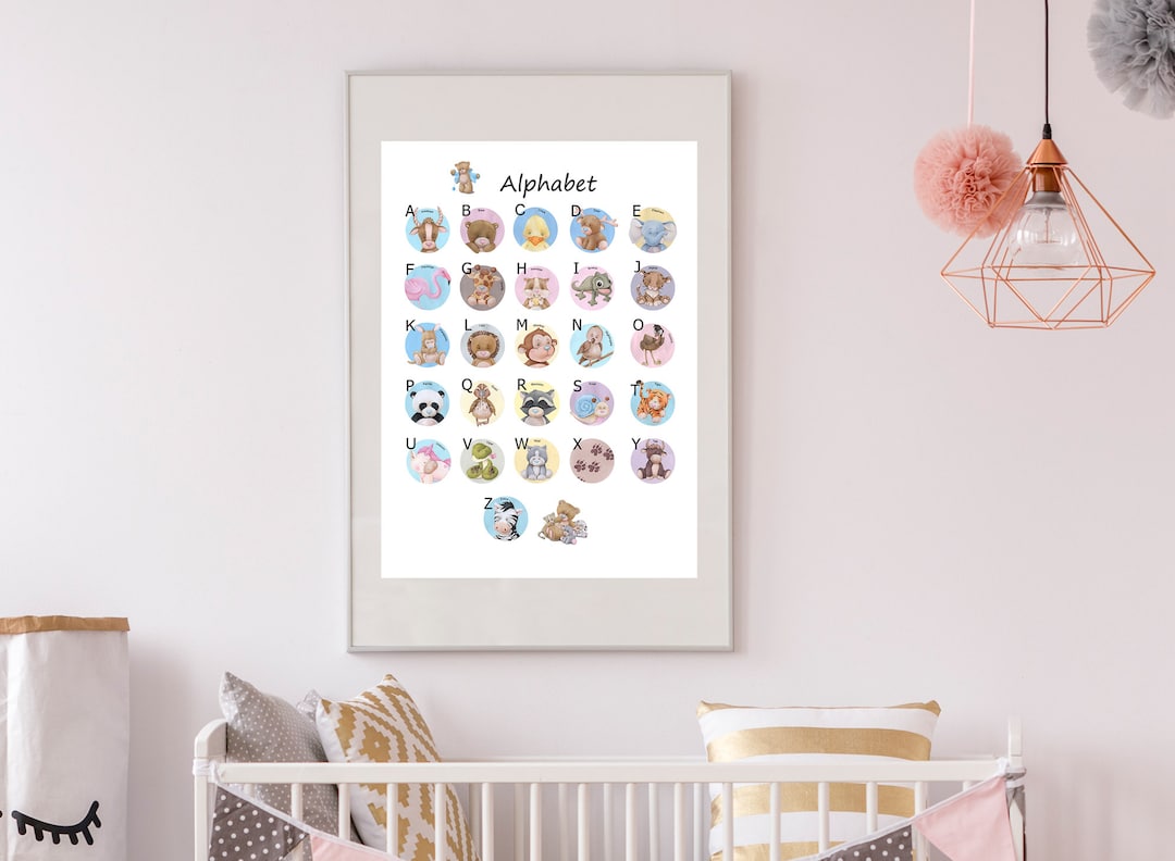 Alphabet Nursery Print | ABC Prints - Etsy
