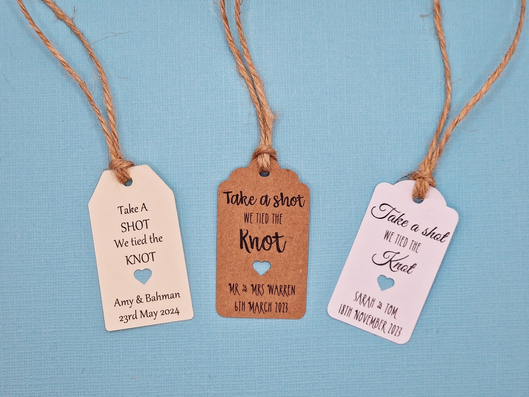Take A Shot We Tied the Knot | Wedding Favors | Wedding Favours | Take ...