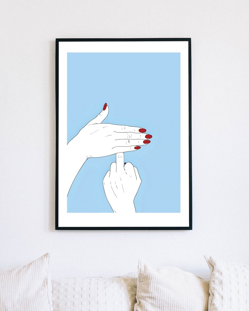Hidden Middle Finger Poster digital Download - Etsy