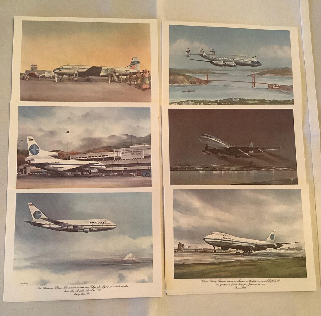 Pan Am Clipper Class Set of 6 Menus C.1987 - Etsy