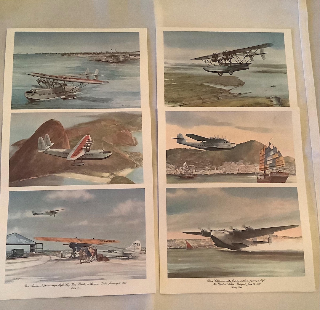 Pan Am Clipper Class Set of 6 Menus C. 1987 - Etsy