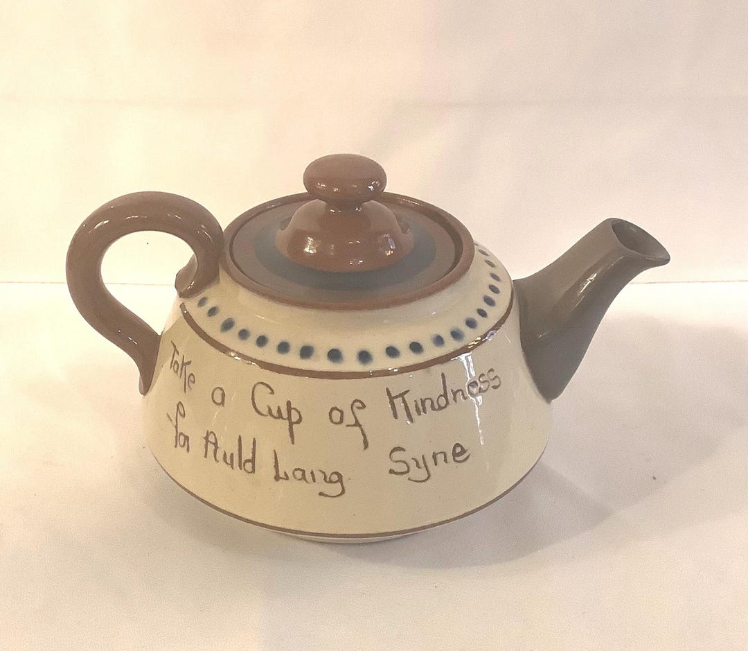 Torquay Watcombe Pottery Motto Ware “auld Lang Syne” Teapot - Etsy