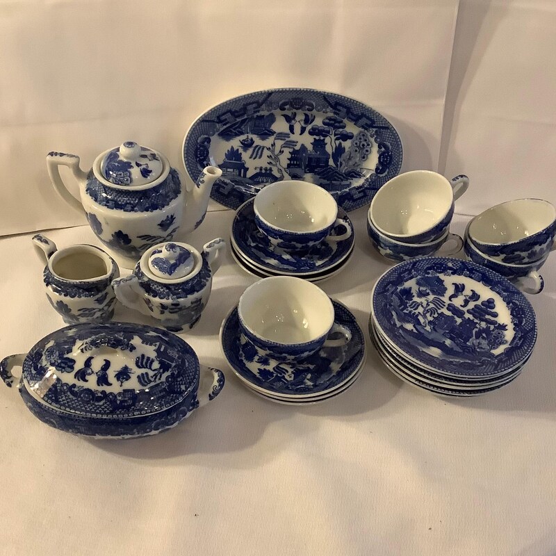 Blue Willow Tea Set - Etsy