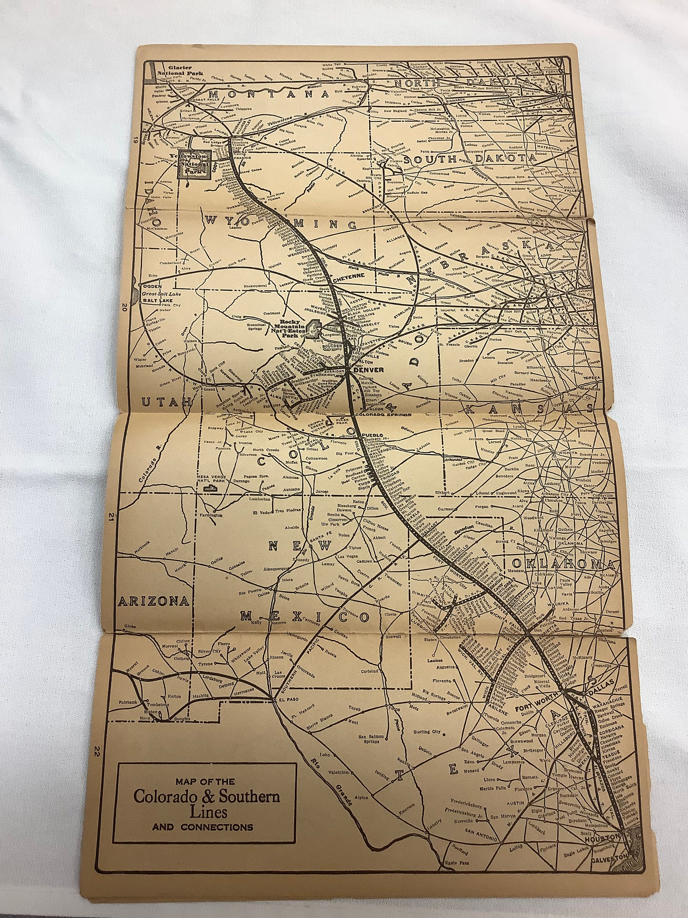 Railroad Timetable RARE 1929 Colorado and Southern - Etsy