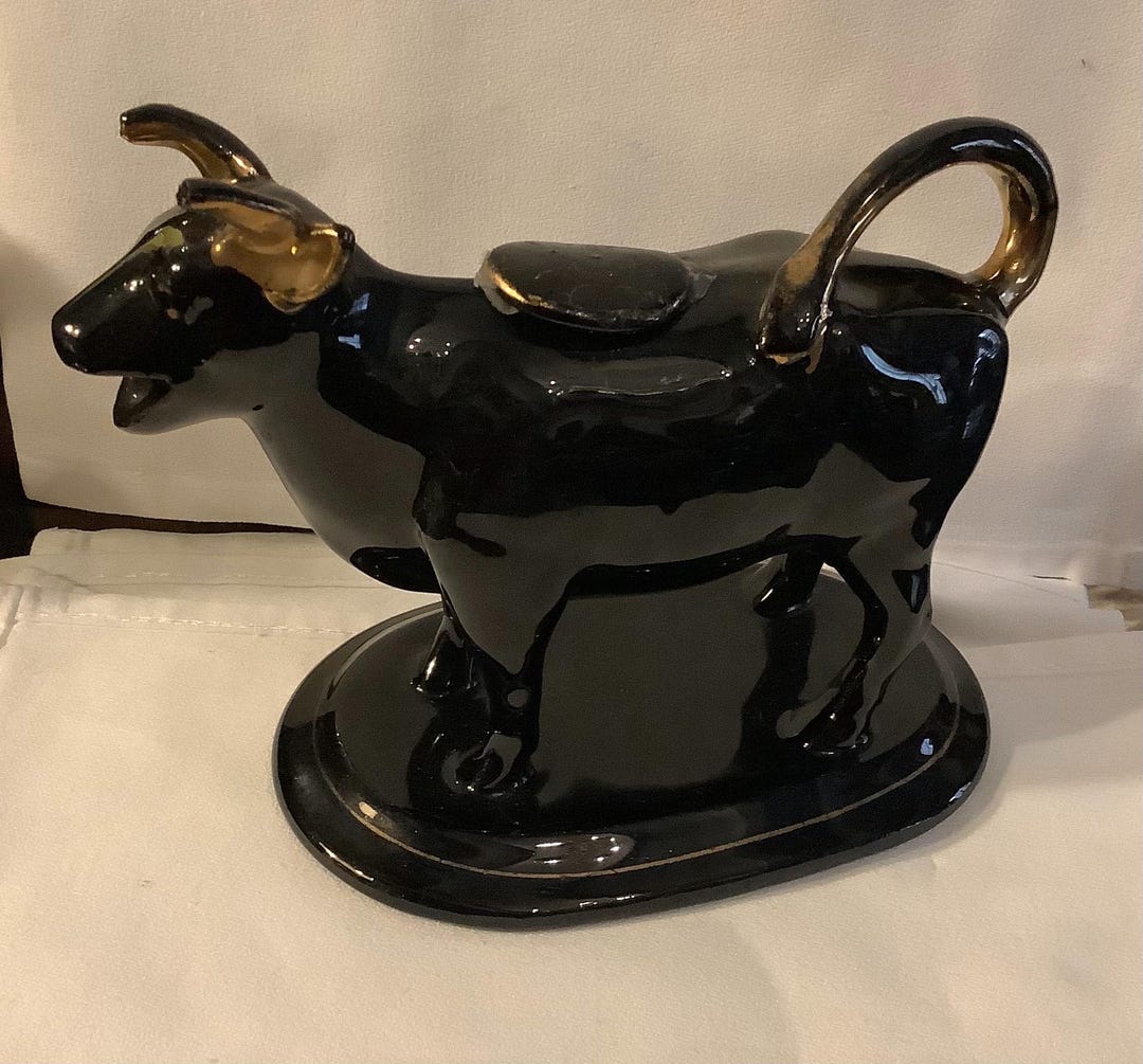 Jackfield Cow Creamer C. 1880 - Etsy