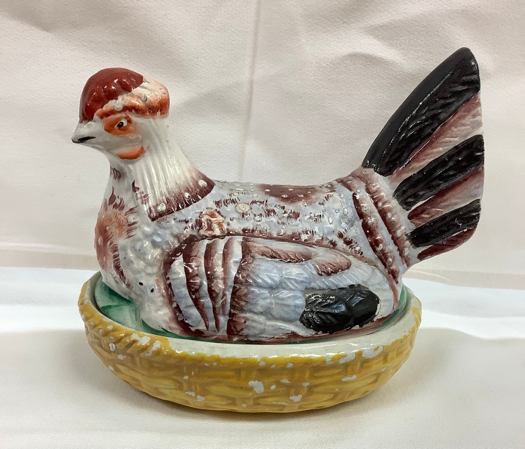 Rare Staffordshire Hen Dish C.1860 - Etsy