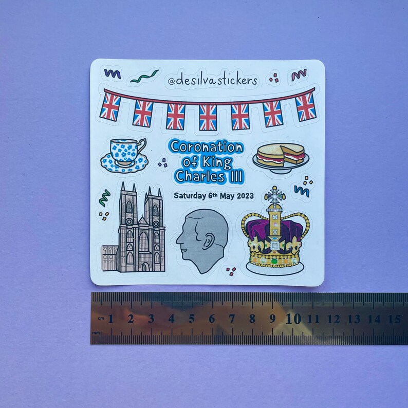 Coronation of King Charles III Sticker Sheet Scrapbook - Etsy