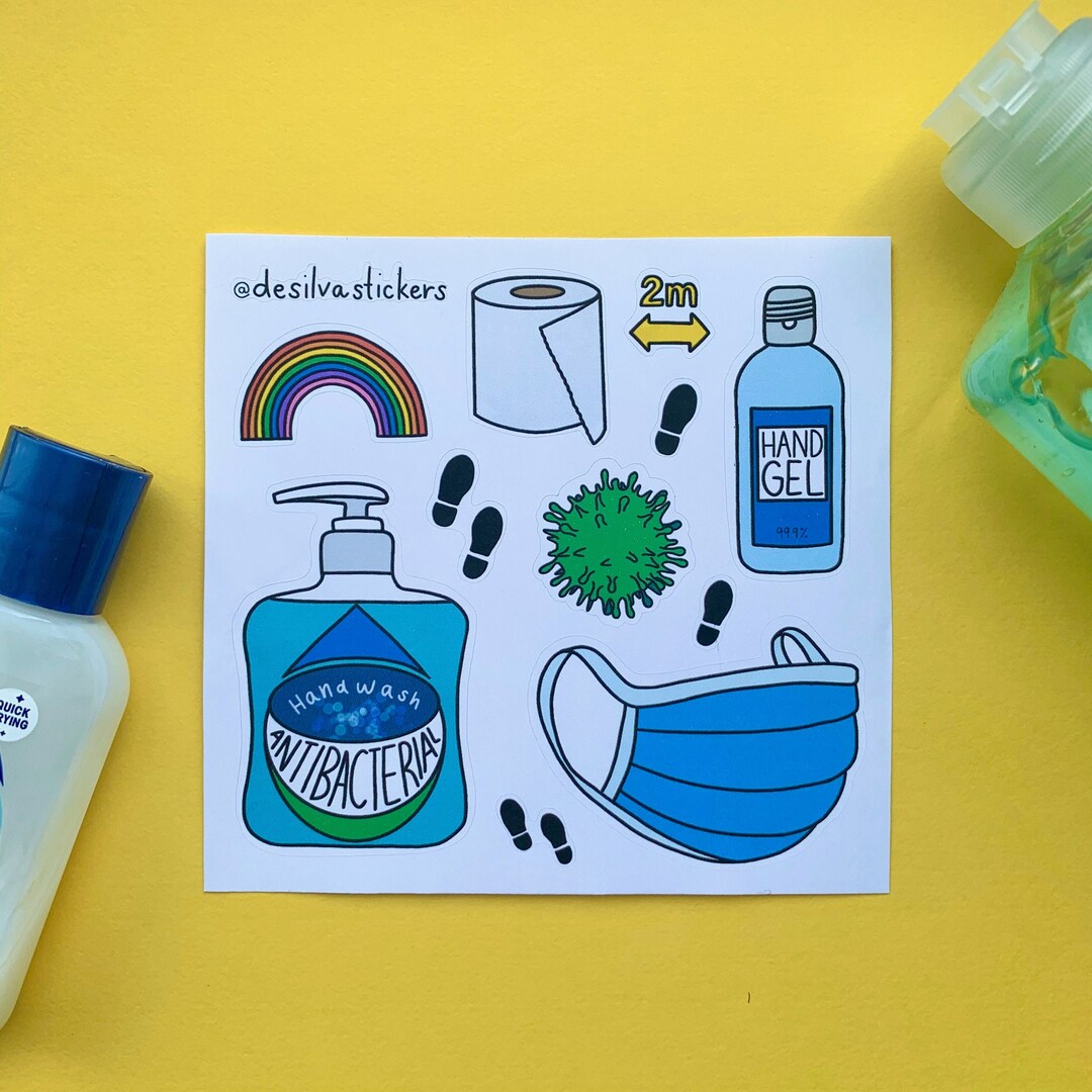 Lockdown Virus Sticker Sheet I Rainbow Toilet Paper - Etsy