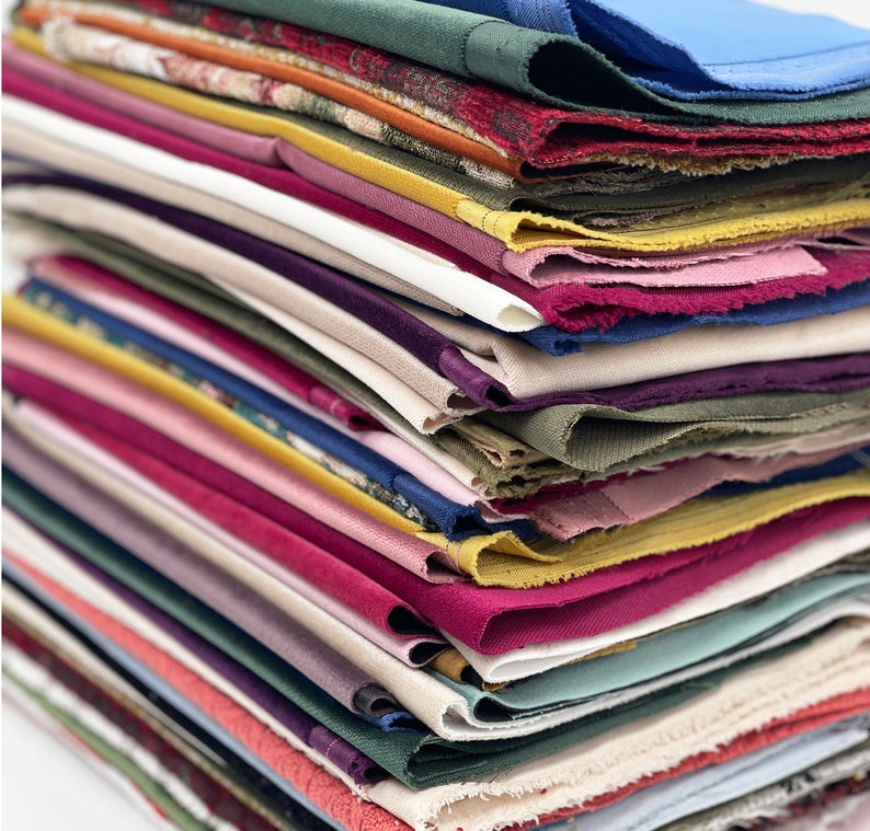 Fabric Scraps, Designer Fabric Bundle, Fabric Remnants, Mystery Bundle ...