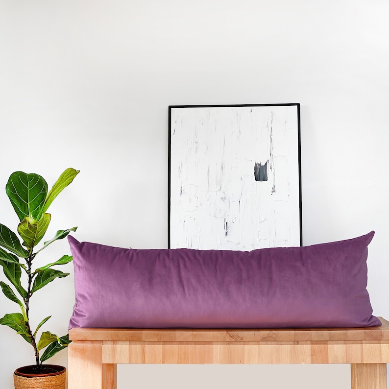 Extra Long Lumbar Pillow Cover XL Velvet Lumbar Throw Pillow - Etsy