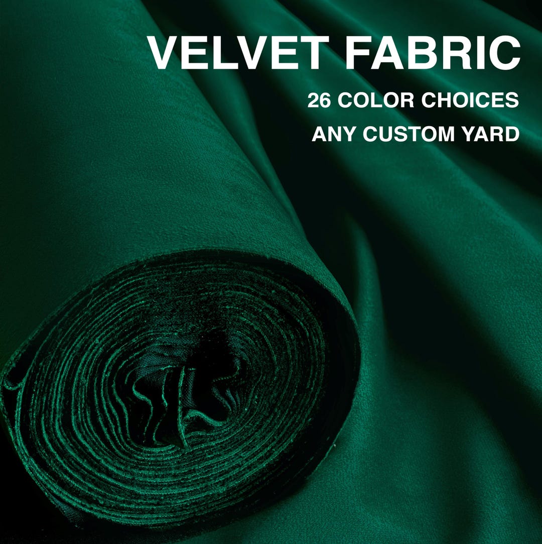 Upholstery Velvet Fabric by the Yard | 55" Wide, Non Stretch - Etsy