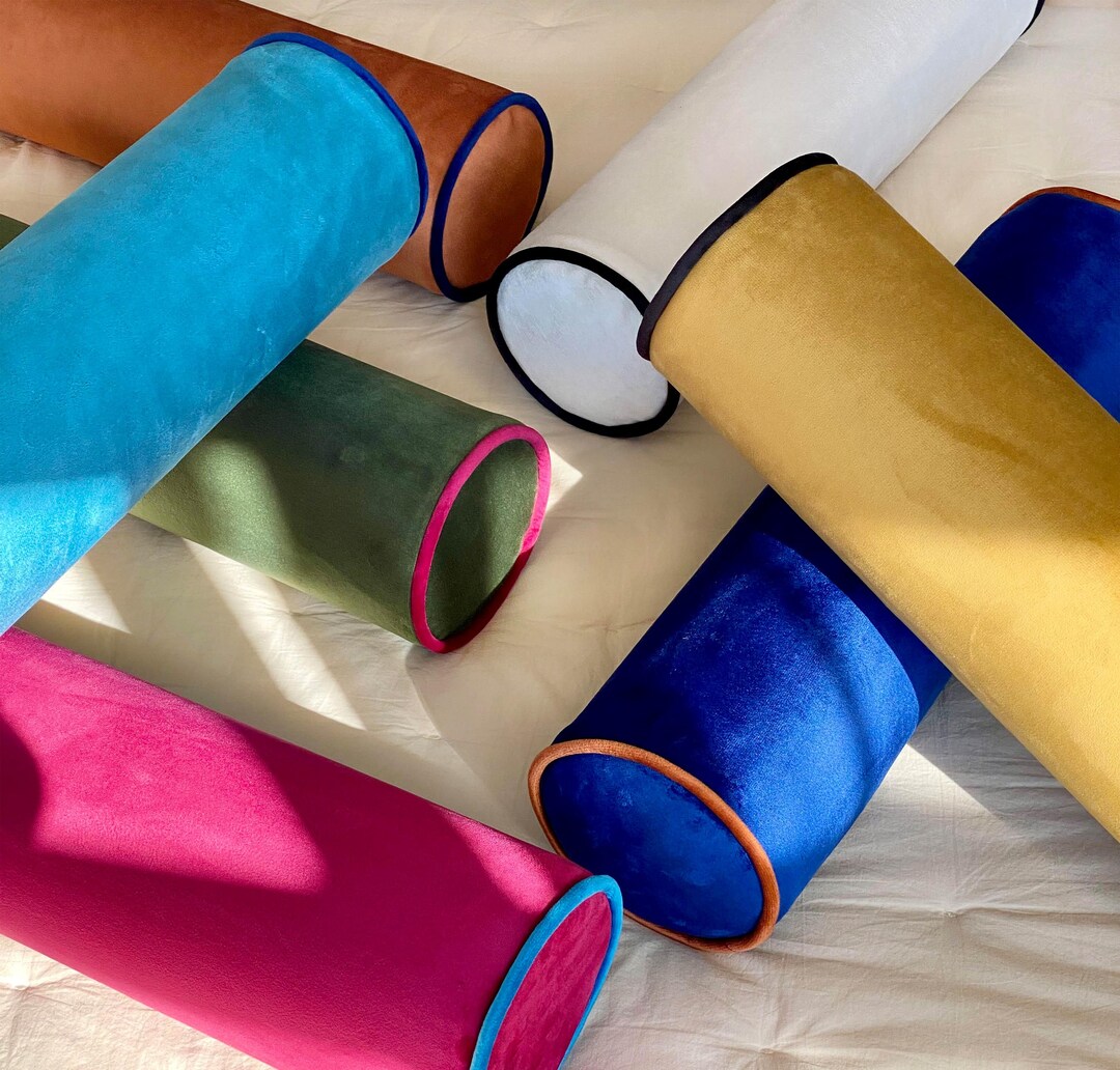 Customized Piping Bolster Pillow Covers *personalized Piping Velvet ...