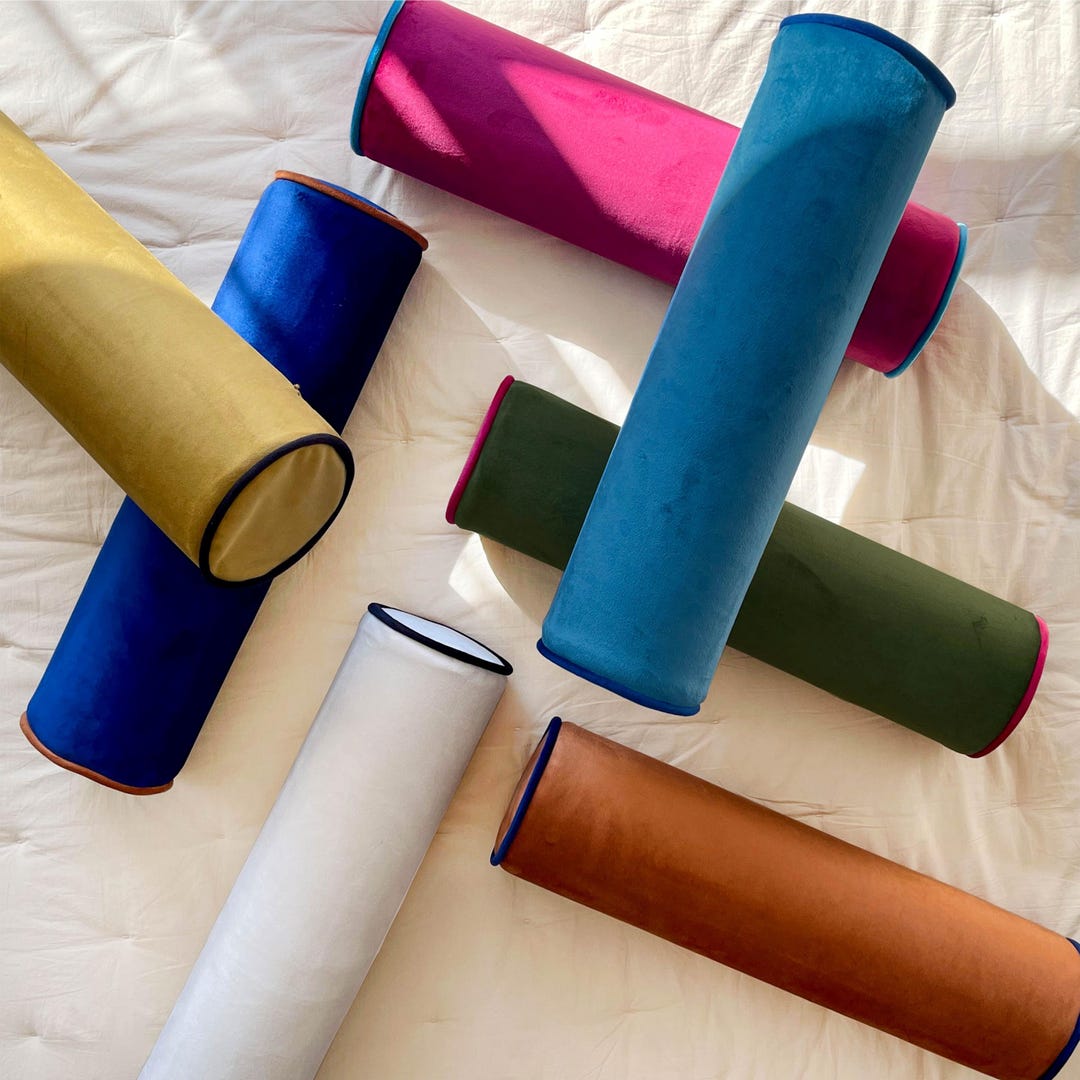 Extra Long Bolster Pillow Cover With Customized Piping *long Velvet ...