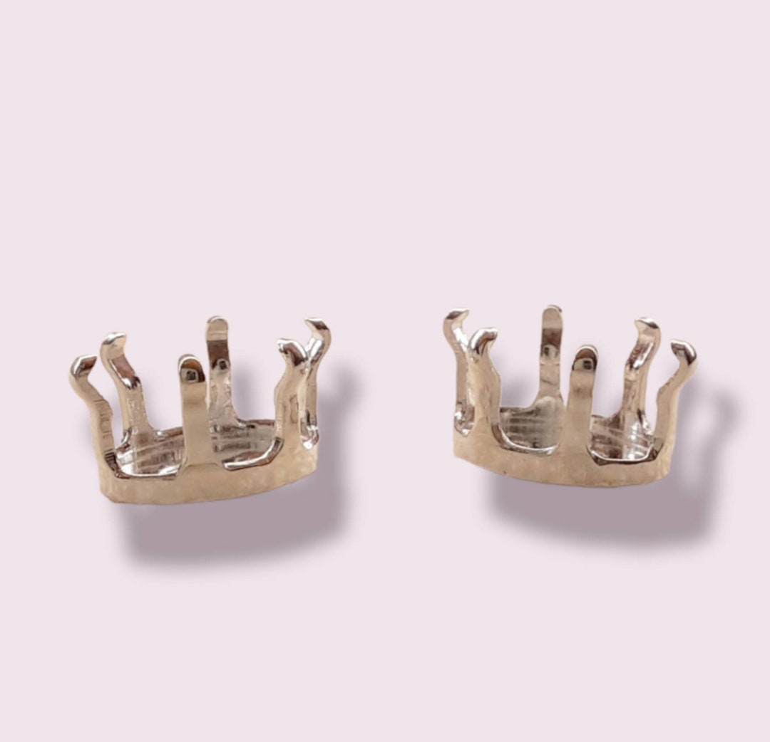 Sterling Silver Heavy Duty Cup and Prong 6x4 Oval Setting, 7x5 Oval, 6 ...