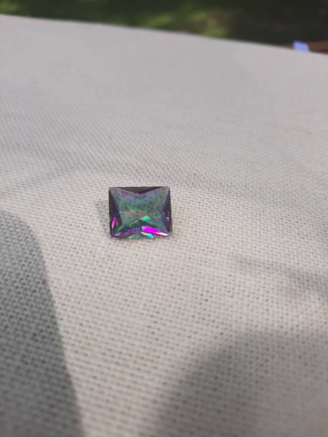 Rectangular Rainbow Quartz Gemstone, 12x10 Mm for Size, Multicolored ...