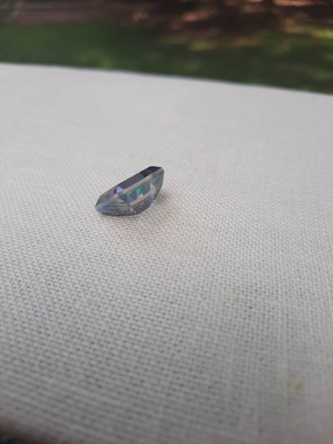 Rainbow Quartz Octagon Gemstone, Multiple Sized Faceted Stone, Rainbow ...