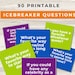 Icebreaker Questions Printable, Conversation Starter Cards ...