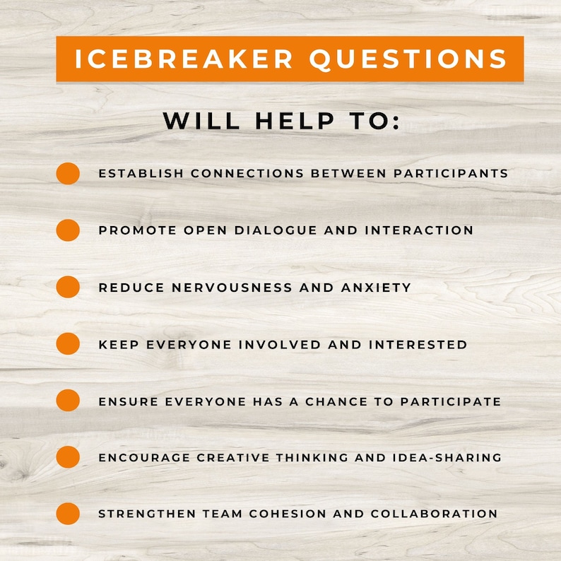 Icebreaker Questions Printable, Conversation Starter Cards ...