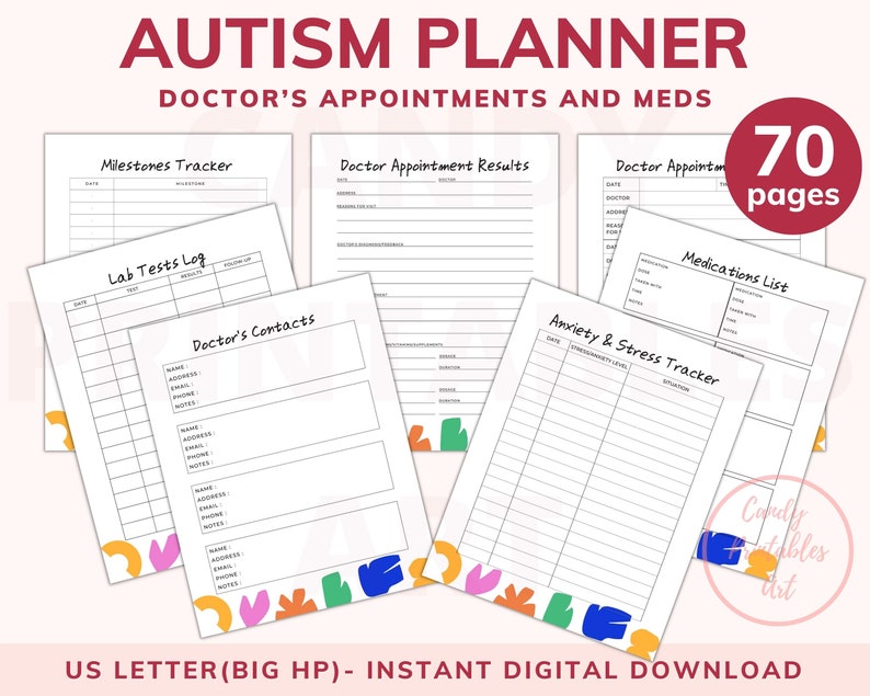 Autism Binder Autism Planner Notebook for Aspergers Autism - Etsy