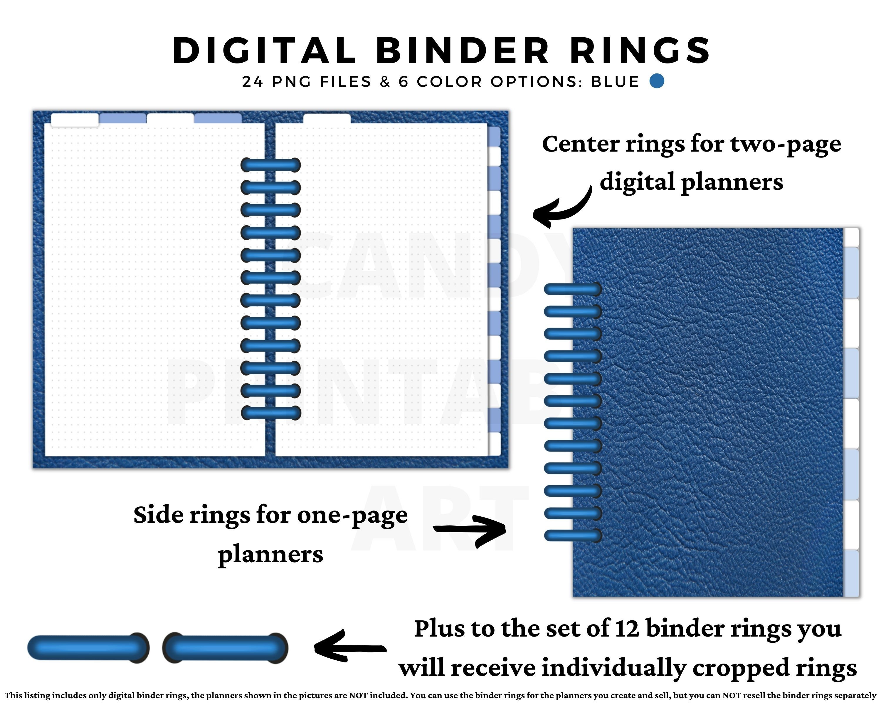 Binder Rings PNG for Digital Planners Metallic Gold Copper - Etsy